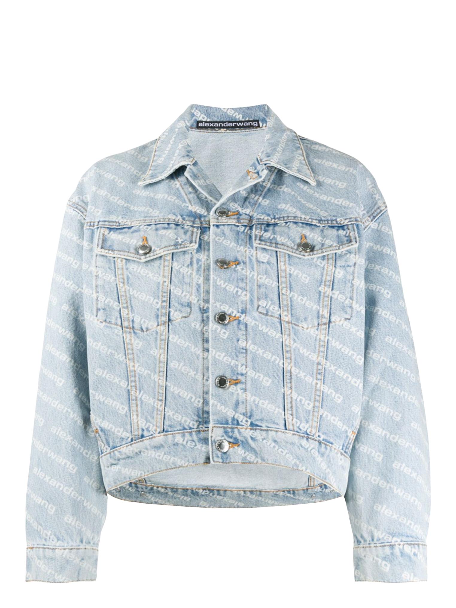 ALEXANDER WANG Alexander Wang High-Rise Logo-Print Straight-Leg Jeans